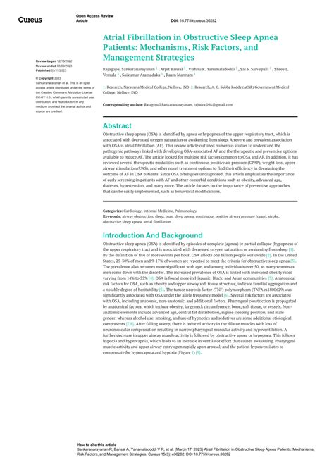 Pdf Atrial Fibrillation In Obstructive Sleep Apnea Patients
