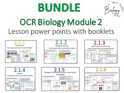 Module 2 Lesson Bundle Ocr A Level Biology Teaching Resources