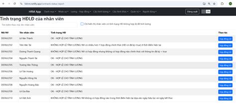 Full Source Code Nodejs Reactjs Mysql Ứng Dụng Web Quản Lý Nhân Sự Quản Lý HĐlĐ Tính