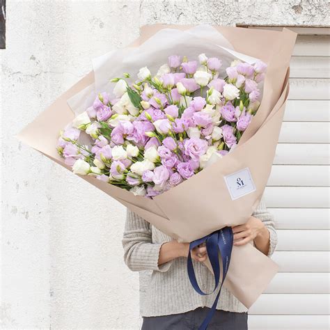 대형꽃다발 라벤더리시안셔스 원모먼트