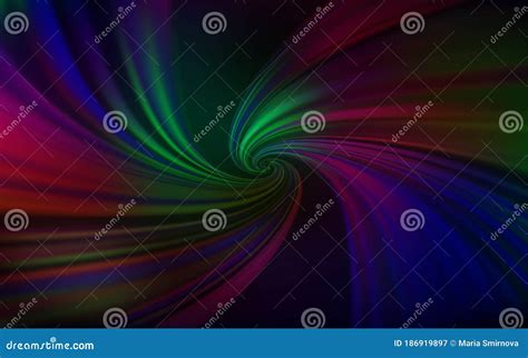 Dark Multicolor Vector Background With Wry Lines Stock Vector Illustration Of Memphis