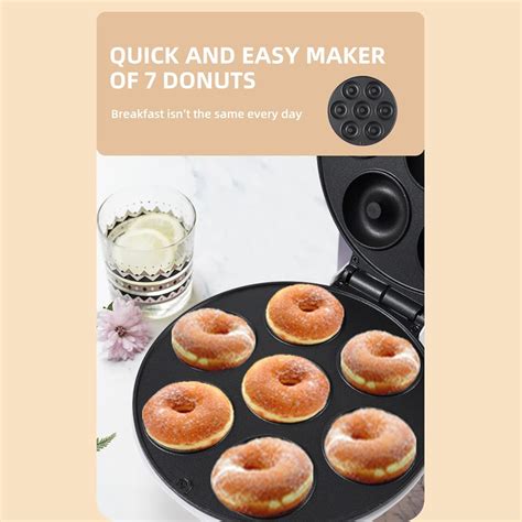 Mini Donut Maker Non Stick Surface Small Donut Maker Machine Makes 7 Small Doughnuts Electric