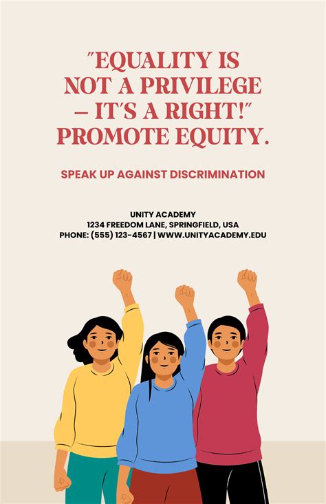 Free Gender Equality Poster Templates Editable And Printable