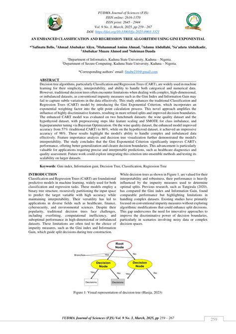 Pdf An Enhanced Classification And Regression Tree Algorithm Using Gini Exponential