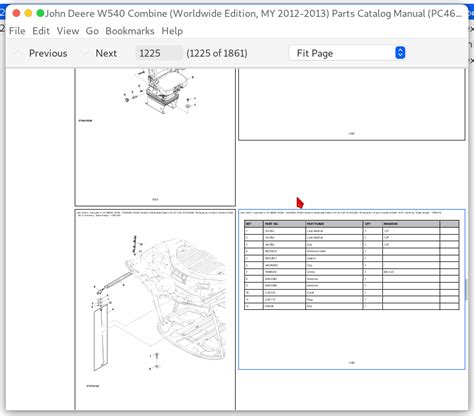 John Deere W540 Combine Worldwide Edition My 2012 2013 Parts Catalog