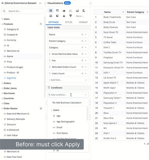 Launched New Apply Flow For Report Condition Product Releases Holistics Community