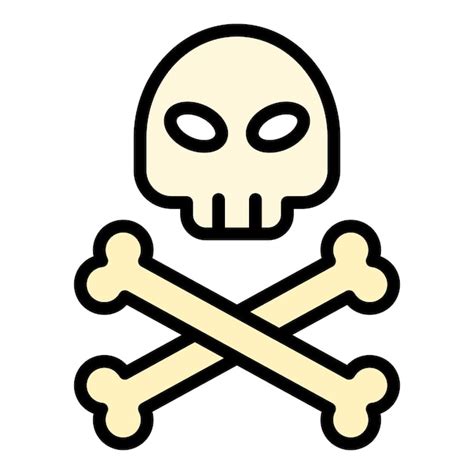 Premium Vector Cyber Security Skull Icon Outline Vector Stop Fraud Secure Key Color Flat