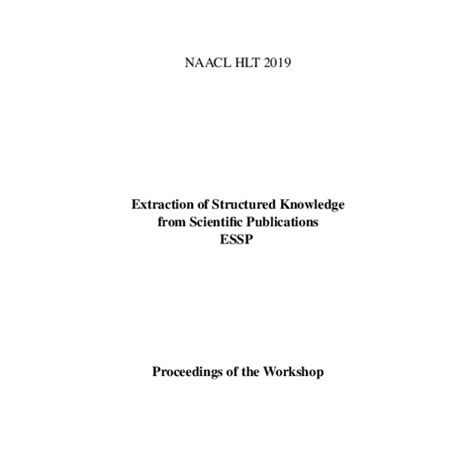 proceedings of the workshop on extracting structured knowledge from