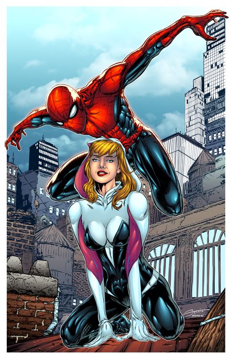 Spidergwen And Spiderman By Alonsoespinoza Deviantart Com On