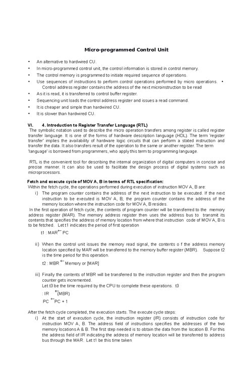Micro Programmed Control Unit In Micro Programmed Control Unit The Control Information Is