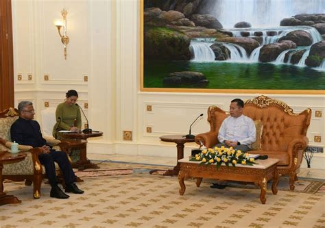 နှစ်နိုင်ငံနယ်စပ်တည်ငြိမ်ရေး ဒုတပ်ချုပ်နှင့် အိန္ဒိယသံအမတ် ဆွေးနွေး