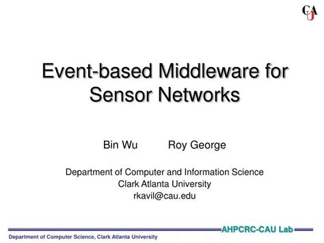 Ppt Event Based Middleware For Sensor Networks Powerpoint Presentation Id6253904