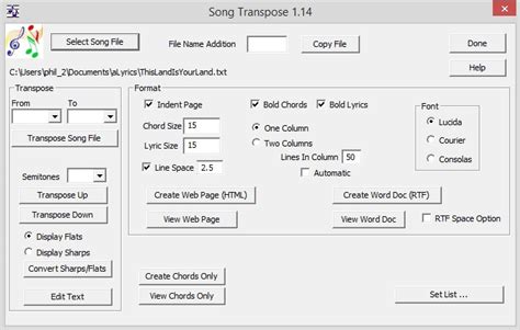 Song Transpose