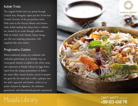 Masala Library Brochure Ui Candy