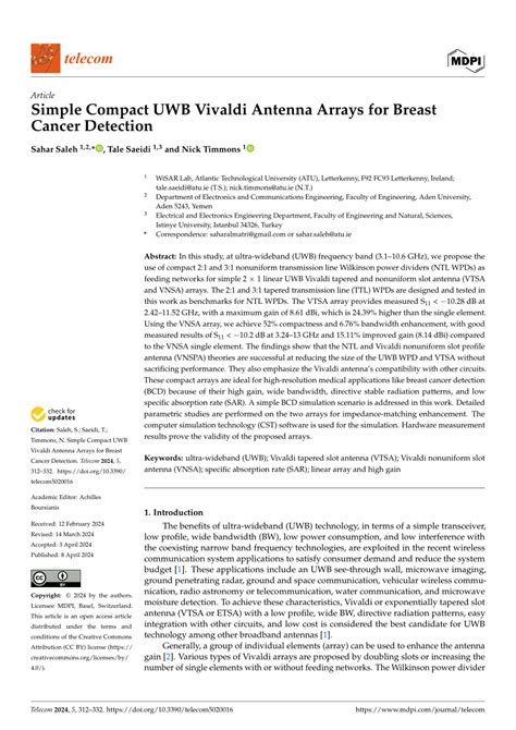 Pdf Simple Compact Uwb Vivaldi Antenna Arrays For Breast Cancer Detection
