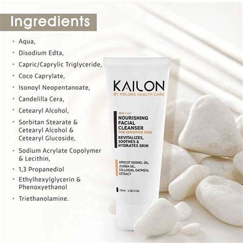 description kailon nourishing facial cleanser directions of use dampen ...