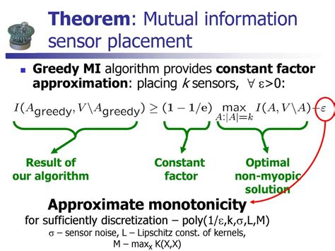 Near Optimal Sensor Placements In Gaussian Processes Ppt Download