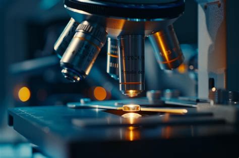 Premium Photo Closeup Of Microscope In Laboratory Setting