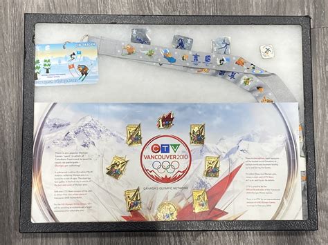 Urban Auctions Framed Ctv Vancouver 2010 Winter Olympics Lapel Pins