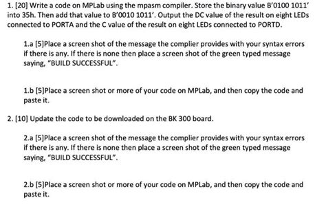 1 20 Write A Code On Mplab Using The Mpasm