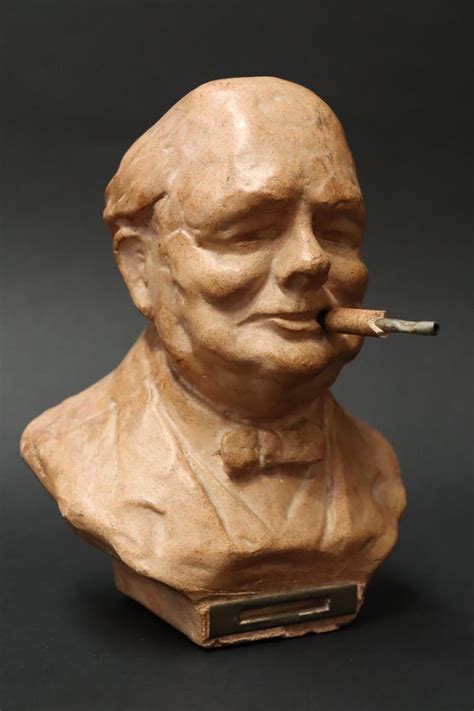 Sold At Auction Winston Churchill Terracotta Cigar Holder Bust Af To