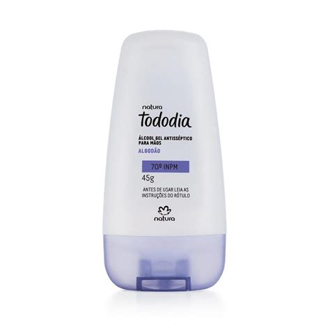 Natura Álcool Gel Antisséptico Para As Mãos Algodão 70 Inpm 45g