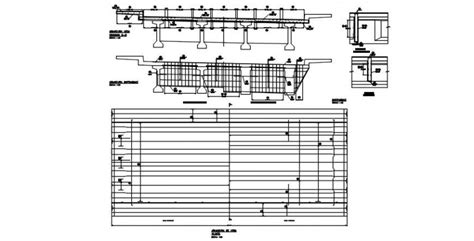 Rcc Bridge Structure Drawings 2d View Cad Construction Blocks Dwg File