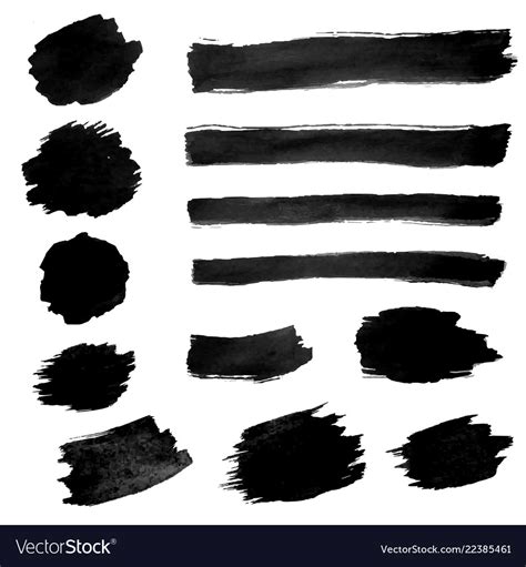 Black Blobs Set Royalty Free Vector Image Vectorstock