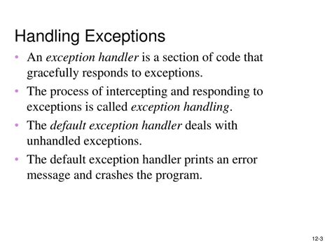 Ppt Chapter 11—exceptions Powerpoint Presentation Free Download Id1754627