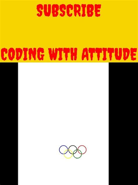 Olympic Symbol Using Python Program Youtube