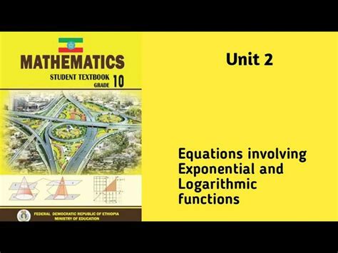 Equations Involving Exponential And Logarithmic Functions