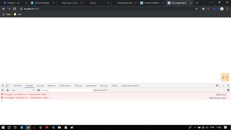 application app1 died in status loading source code unexpected token