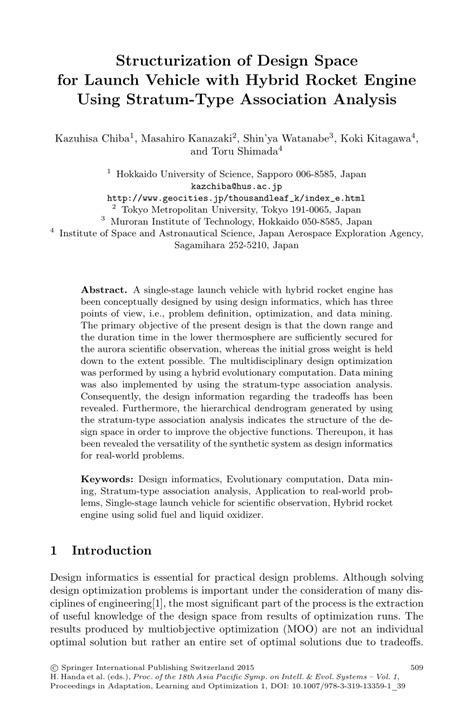 PDF Structurization Of Design Space For Launch Vehicle With Hybrid Rocket Engine Using Stratum