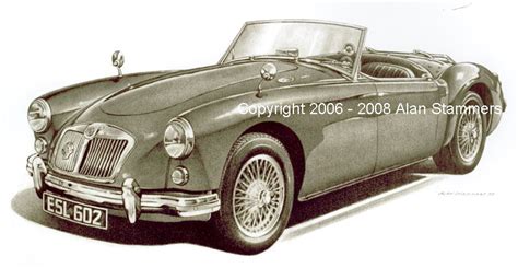 Pencil Artistry By Alan Stammers Enlarged Car Drawing