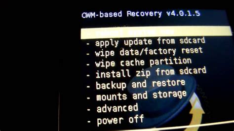 Clockworkmod Recovery Video Guide Youtube
