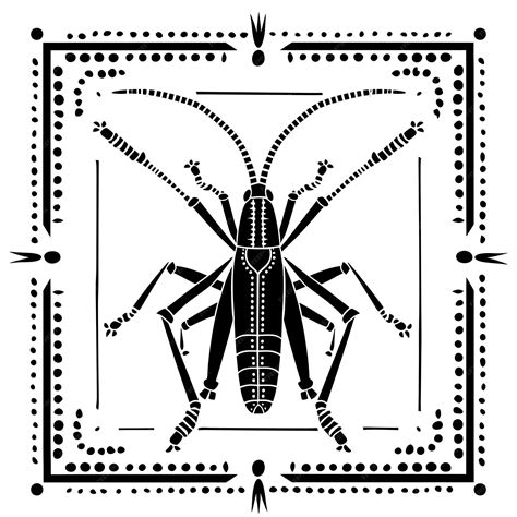 Premium Photo Grasshopper Cnc Cut Art With Legs And Antennae For Decorations Tshirt Tattoo