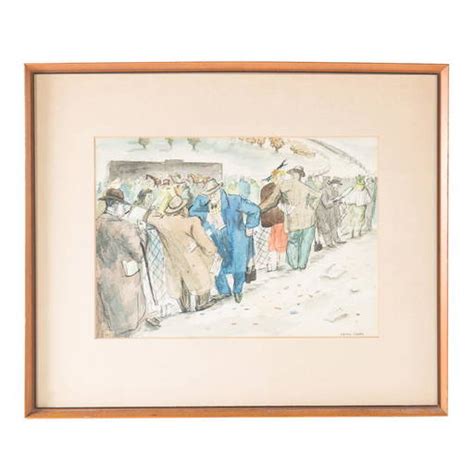 Aaron Sopher At The Track Ink And Watercolor