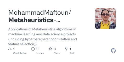 Github Mohammadmaftounmetaheuristics Algorithms In Machine Learning