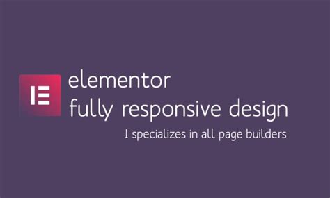 Do Elementor Fully Responsive Design By Maryam Fiverr