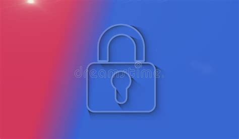 Cyber Security And Digital Computer Protection Symbol 3d With Shadow Stock Illustration