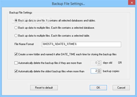 Auto Backup For Mysql Professional Edition Download Softpedia