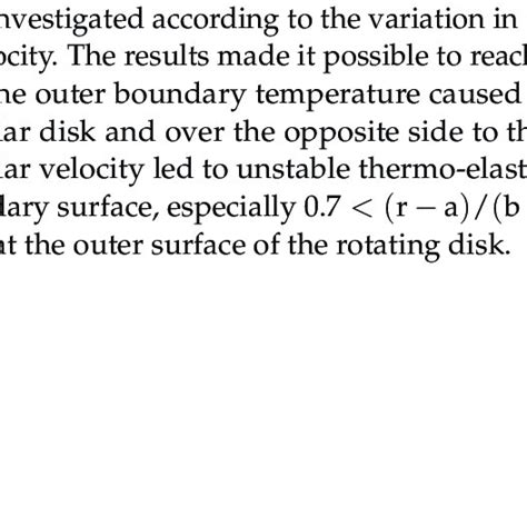 Effects Of Angular Velocity On The Components Of Stress A Radial At