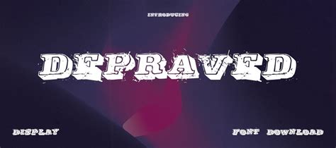 Depraved Font Download Free Fontdownload