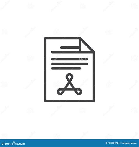 Document File Outline Icon Stock Vector Illustration Of Document 135339724