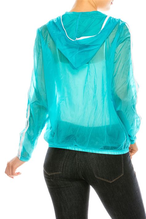 Lightweight Casual Hooded Neon Windbreaker Jacket Sun Protection