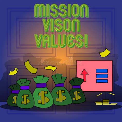 Handwriting Text Writing Mission Vison Values Concept Meaning Planning