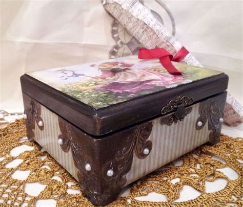 Купить Шкатулка короб Пастушка декупаж винтаж комбинированный шкатулка для украшений