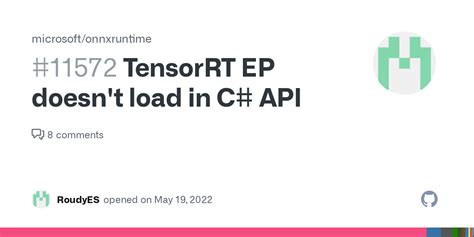 Tensorrt Ep Doesnt Load In C Api · Issue 11572 · Microsoftonnxruntime · Github