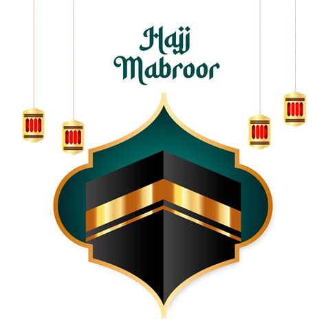Islamic Hajj Mabroor Design Simple Style With Kaaba 18106928 Png