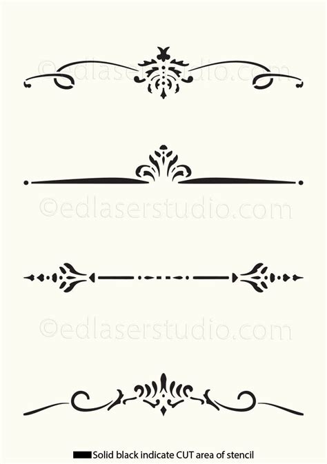Rustic Scroll Stencils Damask Patterns Stencil Vintage Flourish